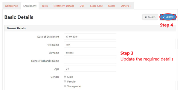 How do you Update Patient Details? – Ni-kshay Knowledge Base